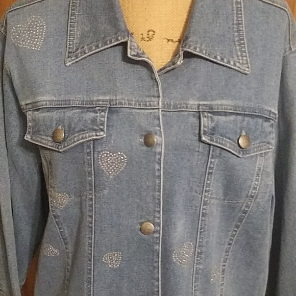 Quacker Factory | Jackets & Coats | Quaker Factory Embellished Denim ...